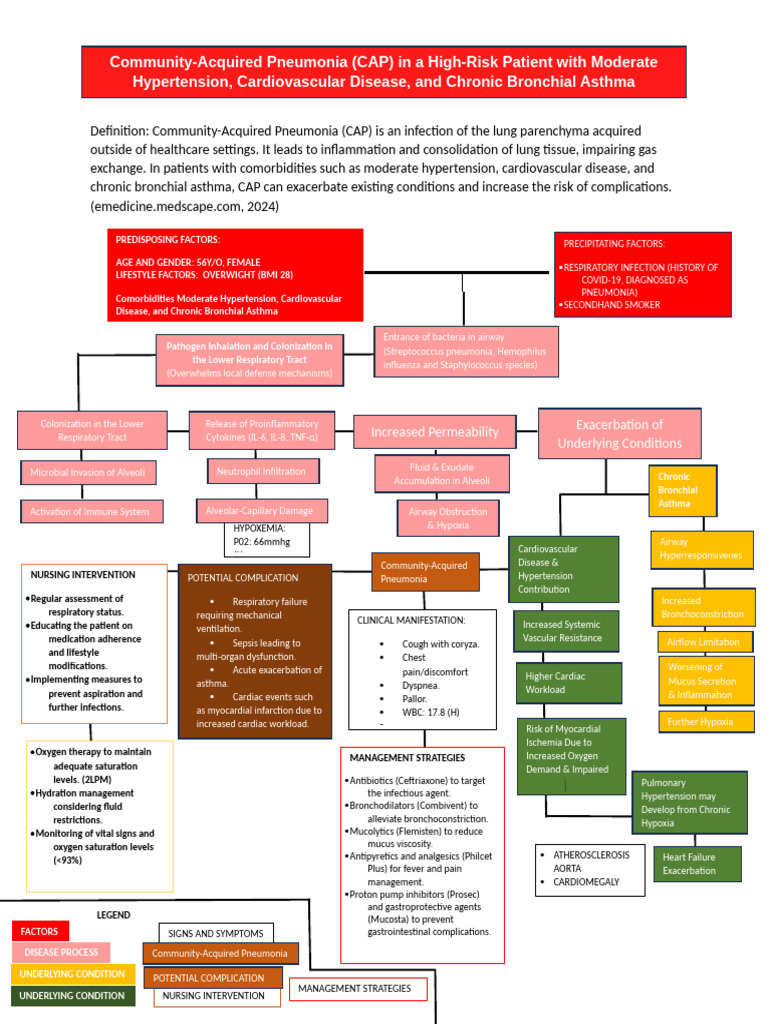 PATHOPHYSIOLOGY OF CAP (1) | PDF | Pneumonia | Asthma