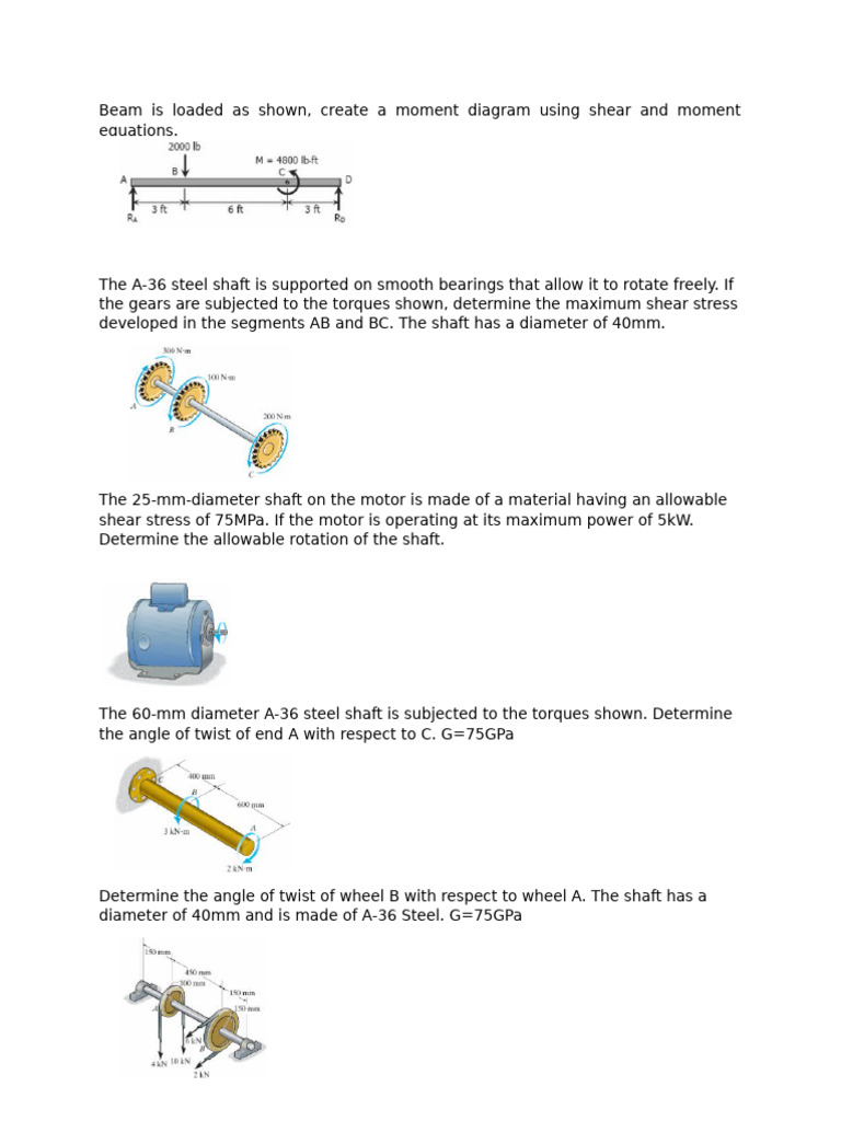 Mechanics of Deformable Bodies Sample Problems | PDF | Stress (Mechanics) | Beam (Structure)