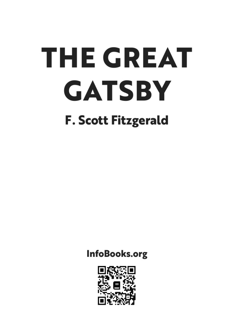 The Great Gatsby, F. Scott Fitzgerald | PDF | F. Scott Fitzgerald | The ...