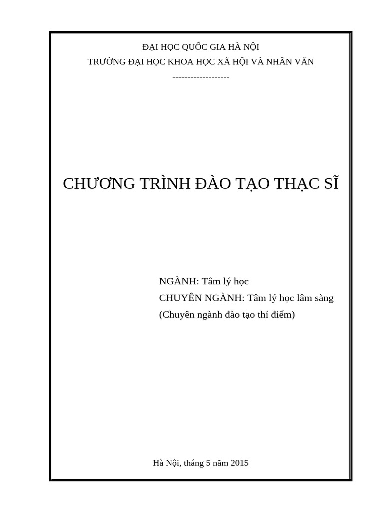 Chng Trnh o to Thc s Tm l Hc Lm Sng Theo Nh Hng Ng Dng | PDF