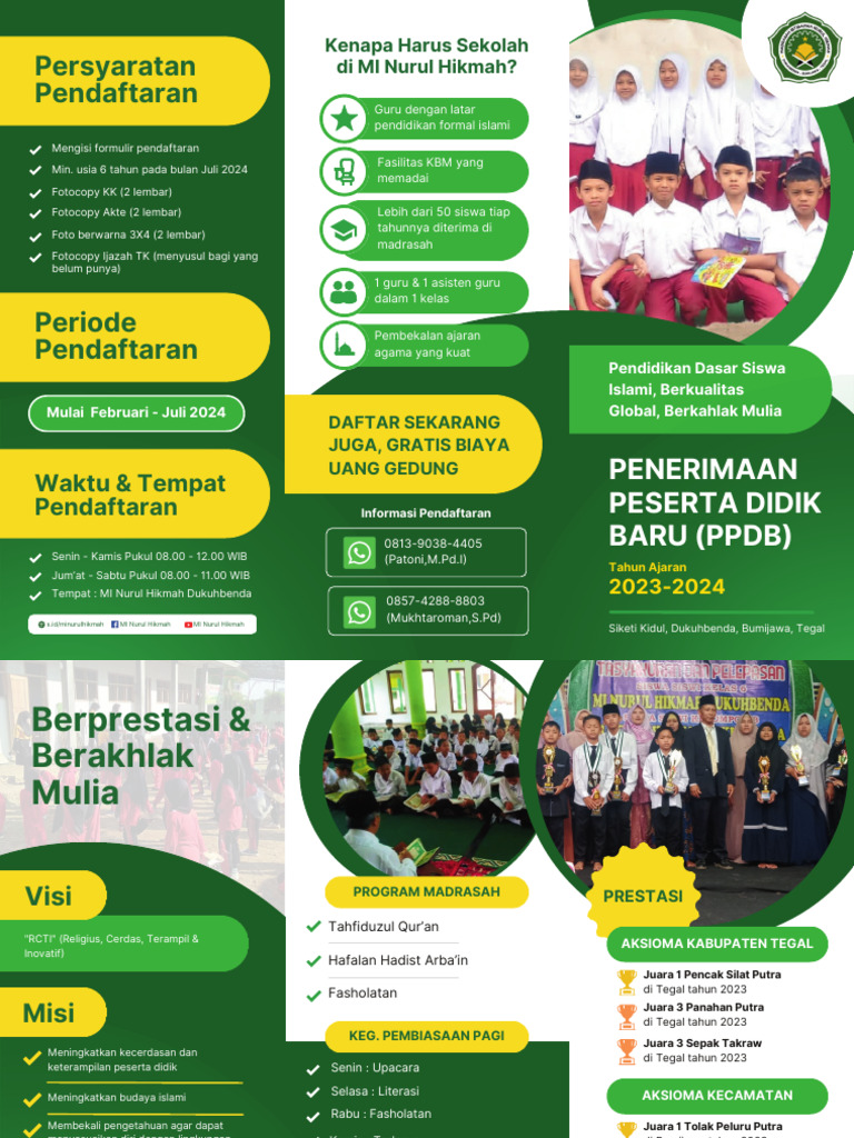 Brosur Sekolah MI Nurul Hikmah | PDF