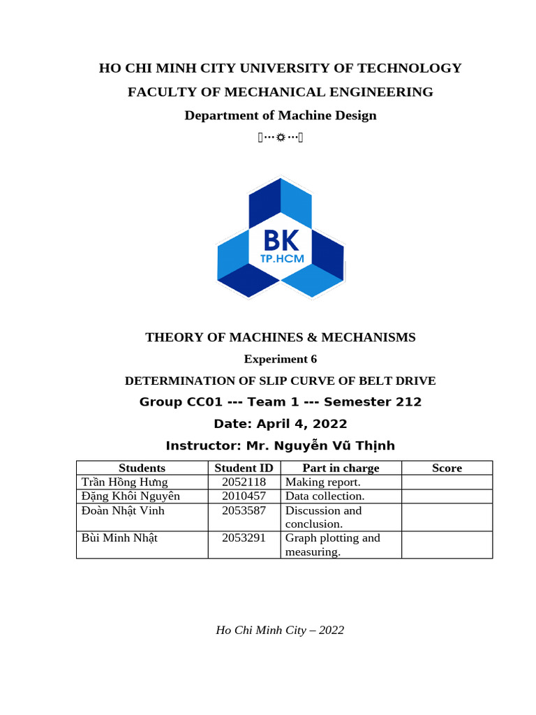 EXP6_Team01_LABS212_CC01 (1) | PDF | Belt (Mechanical) | Mechanics
