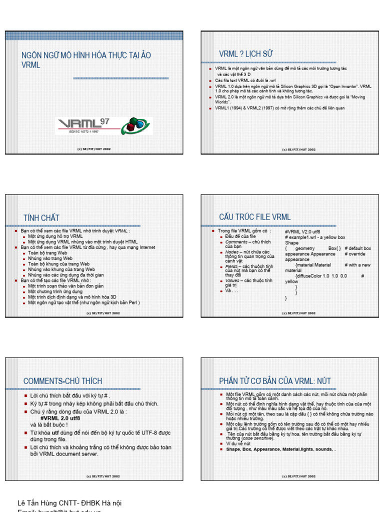 NG N NG÷ M H×NH Hãa Thùc T I O VRML VRML ? LÞCH Sö | PDF