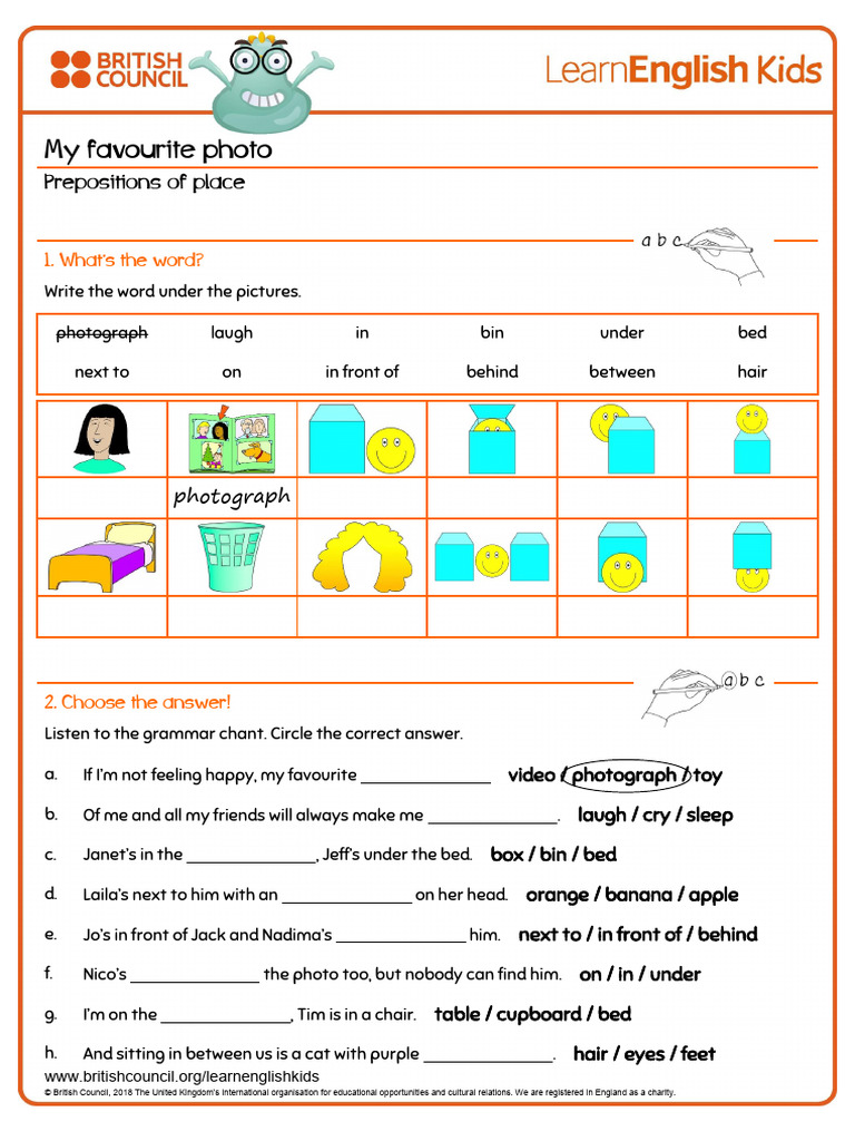 grammar-chants-my-favourite-photo-worksheet | PDF