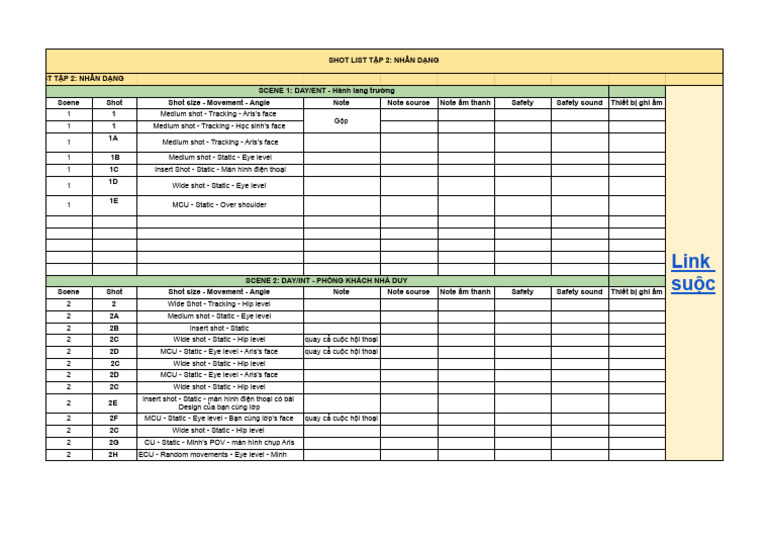 NHÂN-DẠNG_MASTERSHIT_SHOTLIST-Tập-2-Giả-dối-Aris | PDF