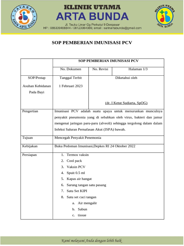 Sop PCV | PDF