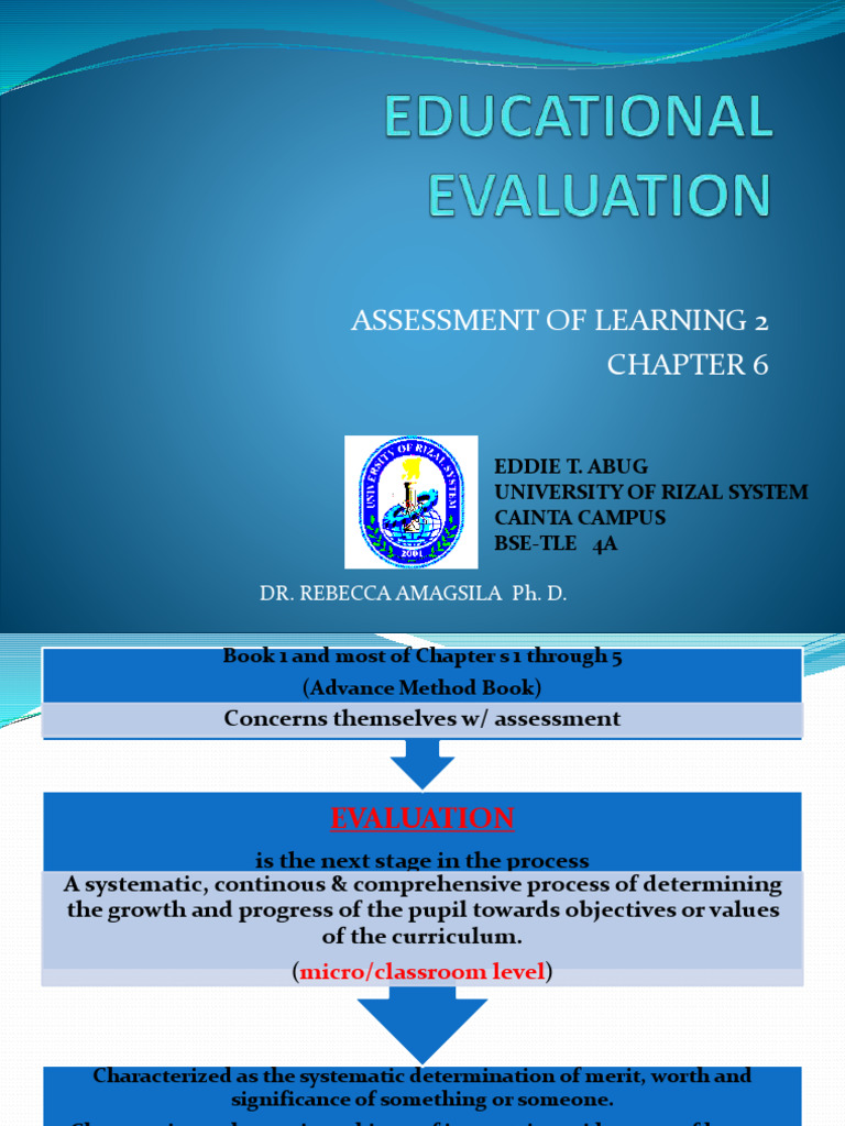Educational Evaluation | PDF | Evaluation | Cognition