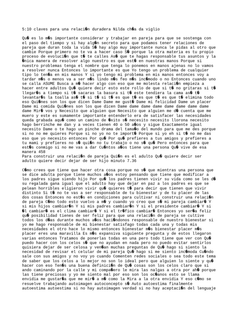 510 Claves para Una Relación Duradera Nilda Chía Da Viglio | PDF | Autoestima | Amor