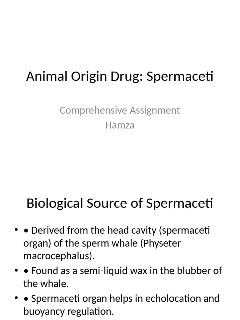 Spermaceti Final Assignment Complete | PDF