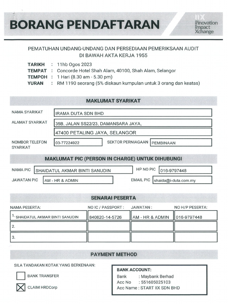 Borang Irama | PDF