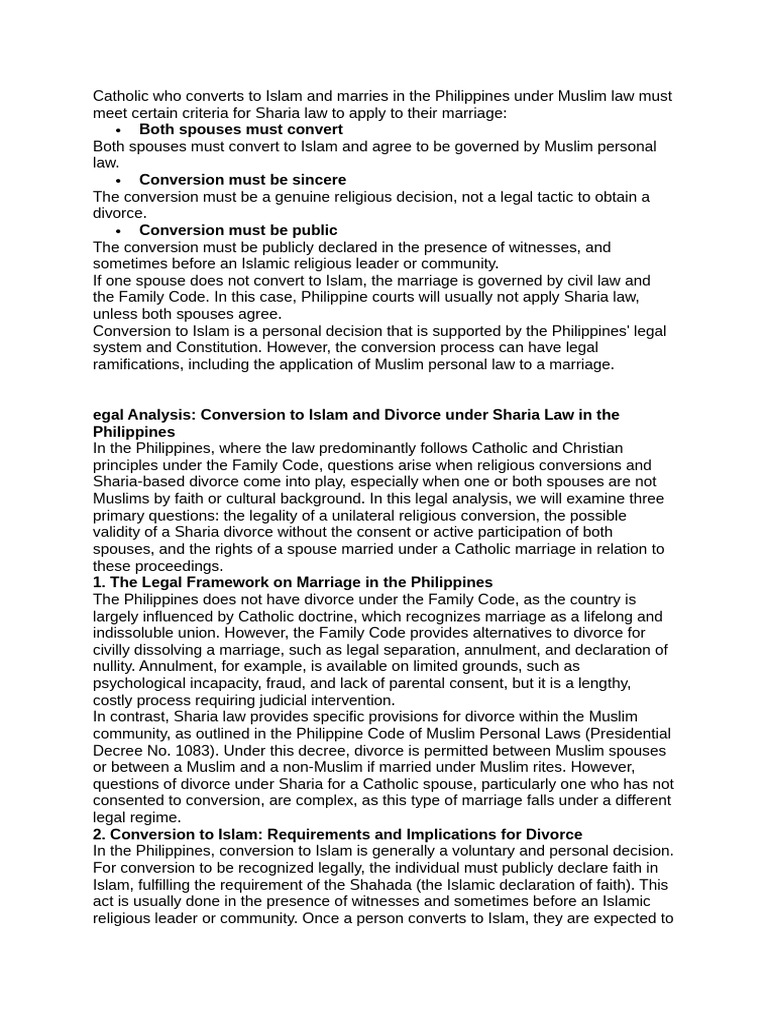 Sharia Marriage and Divorce in the Philippines | PDF | Annulment | Divorce