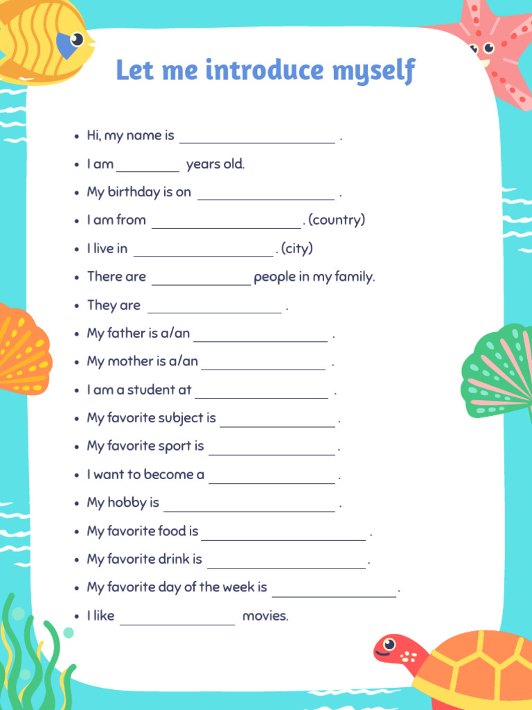 Self Intro 1 2 | PDF