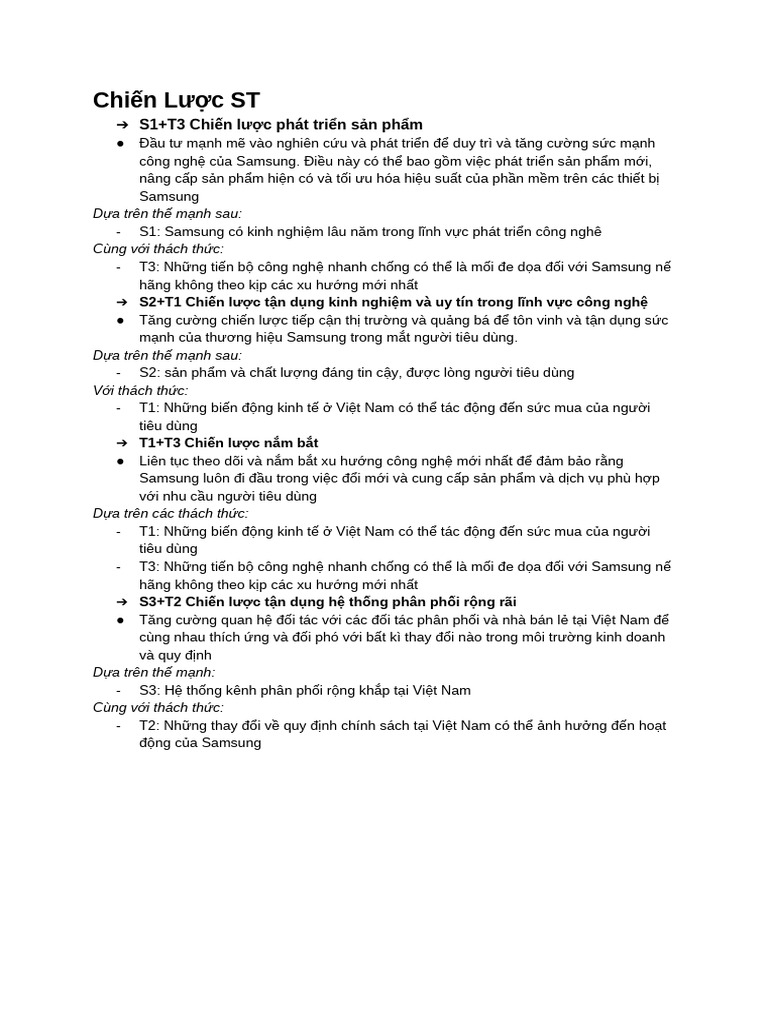 S1+T3 Chiến lược phát triển sản phẩm | PDF