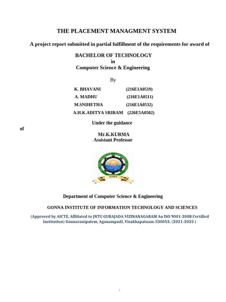 College Placement Management System | PDF | Databases | Relational Database