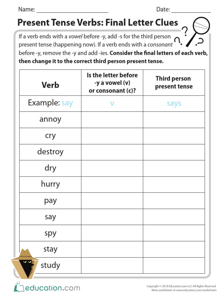 present-tense-verbs-final-letter-clues | PDF