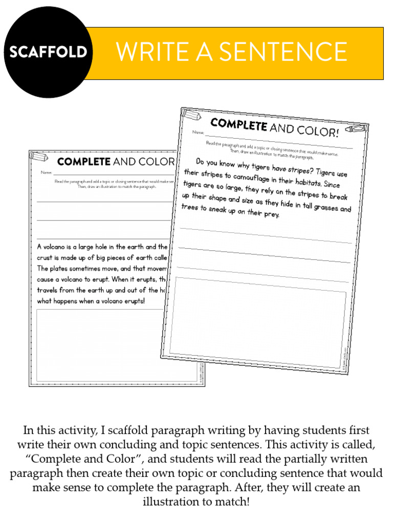 Day1 - Step3Write A Sentence | PDF | Volcano