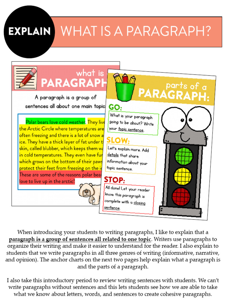 Day 1 - Step1 - Parts of A Paragraph | PDF | Reptile | Paragraph