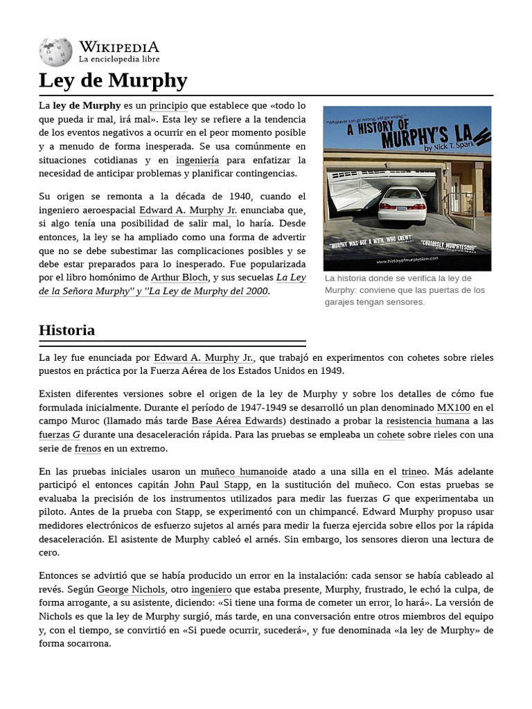 Ley de Murphy | PDF