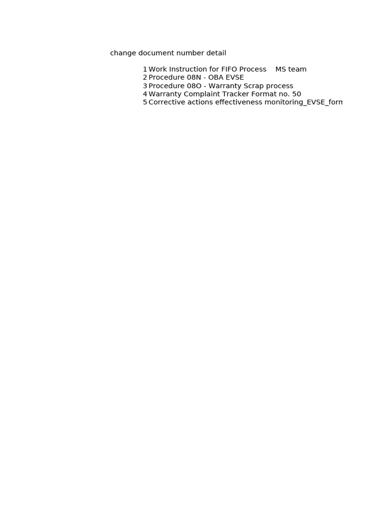 Change Detail Register | PDF