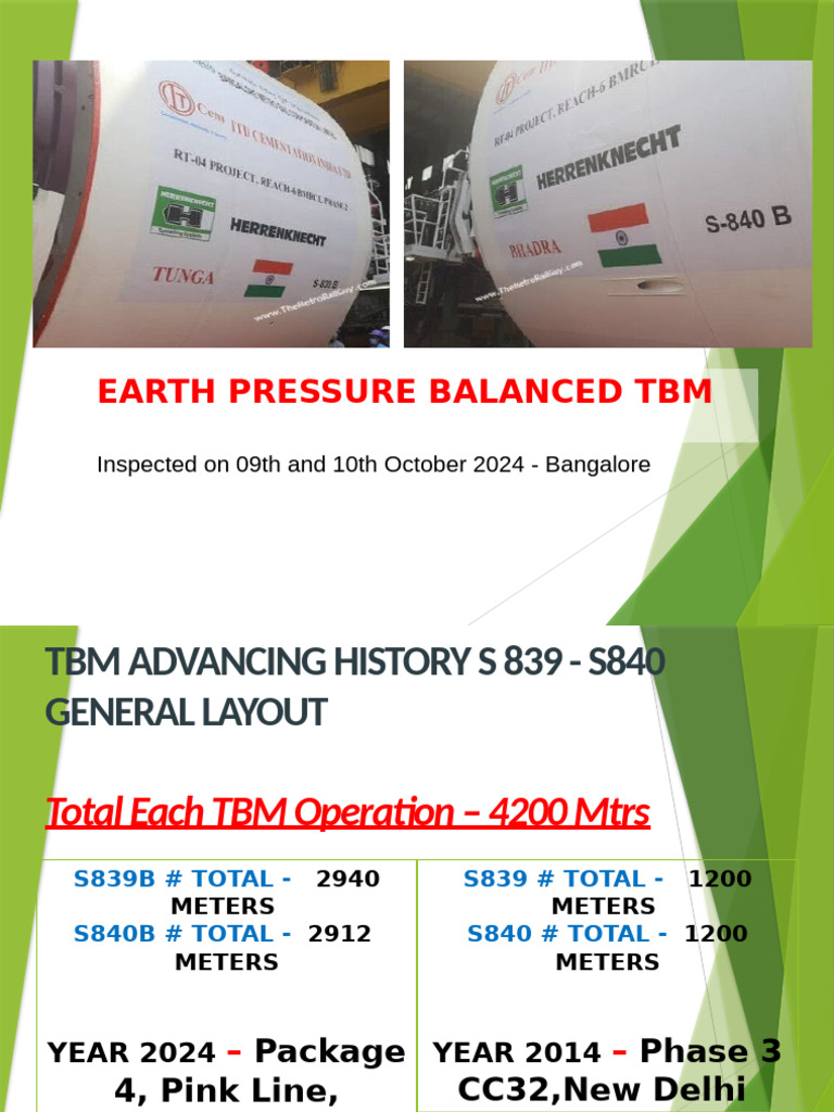 Epb TBM Inspection - Choladeck | PDF | Manufactured Goods | Mechanical ...