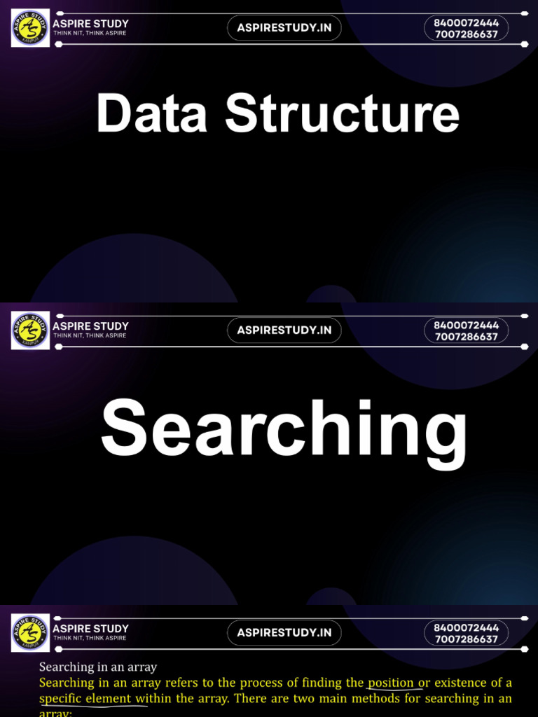 Searching & Sorting 1 | PDF