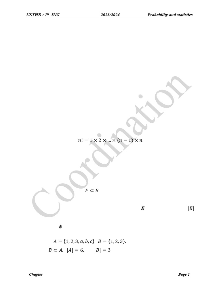 Chapter 1 Combinatorial Analysis | PDF | Set (Mathematics) | Permutation