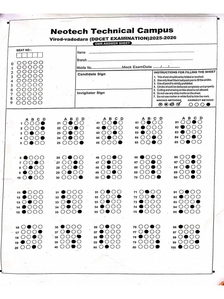 DDCET Answer Key | PDF