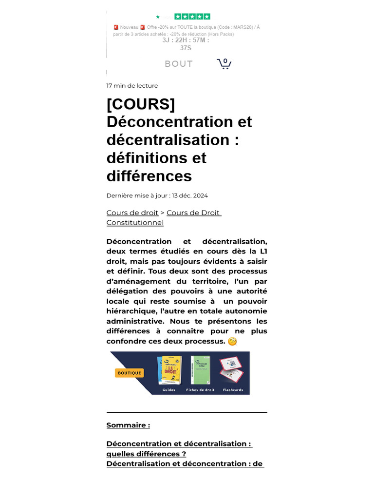 Déconcentration vs Décentralisation : Clés | PDF | Communes de France ...