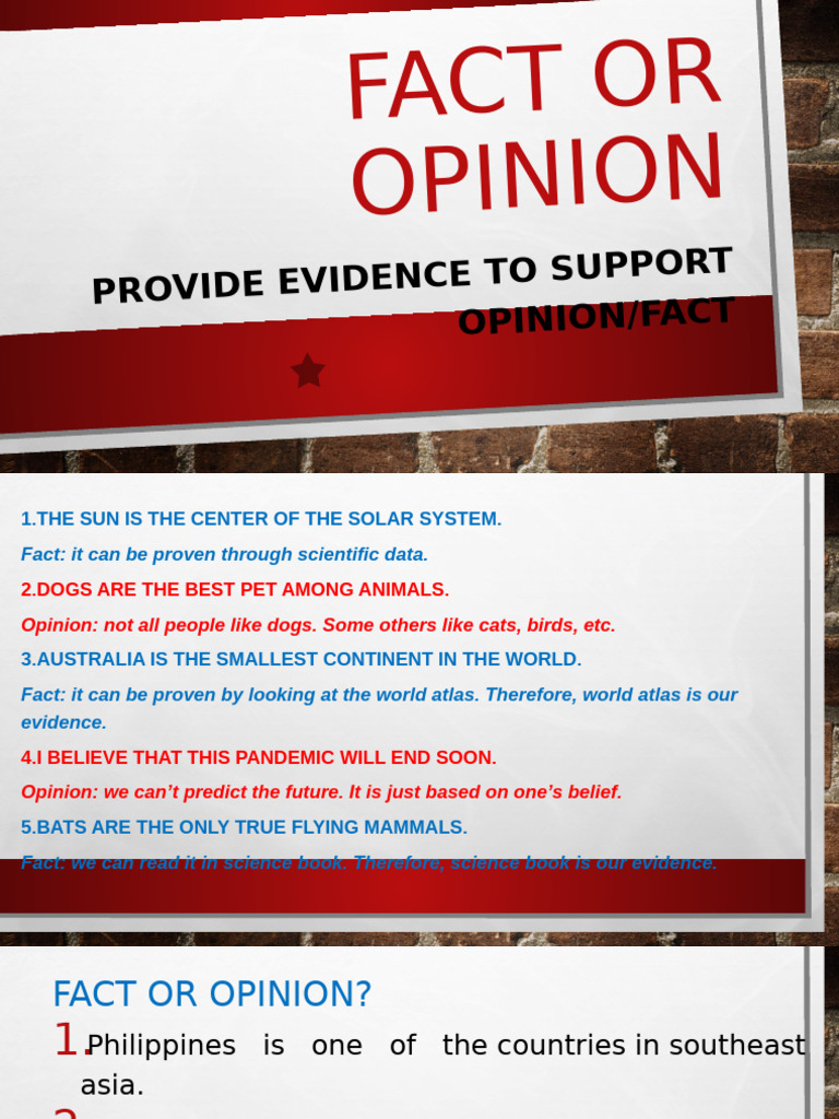 Fact or opinion | PDF