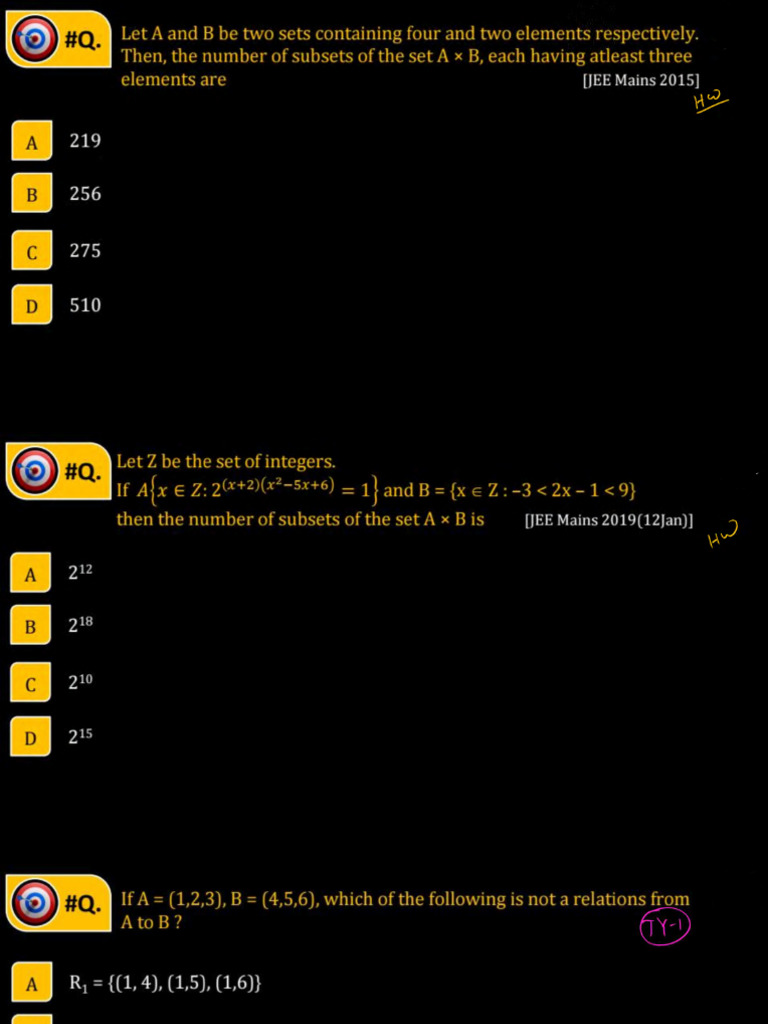 Relation Problem Sheet | PDF