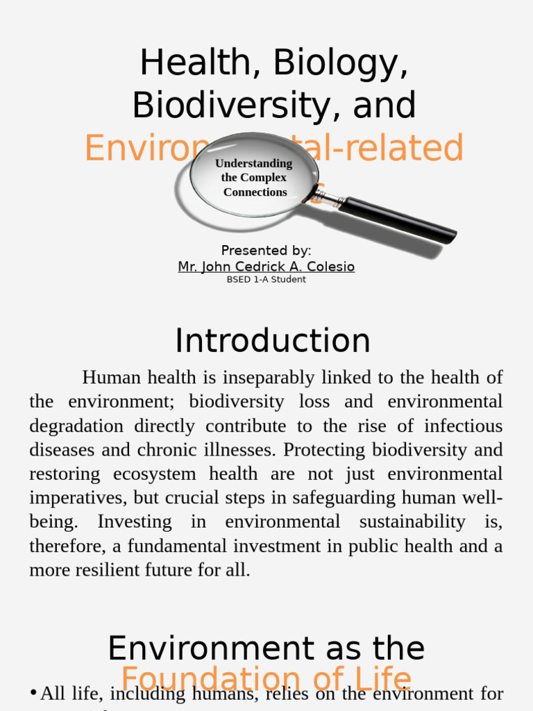 Colesio, John Cedrick - STS Report - FINALS | PDF | Sustainability | Biodiversity