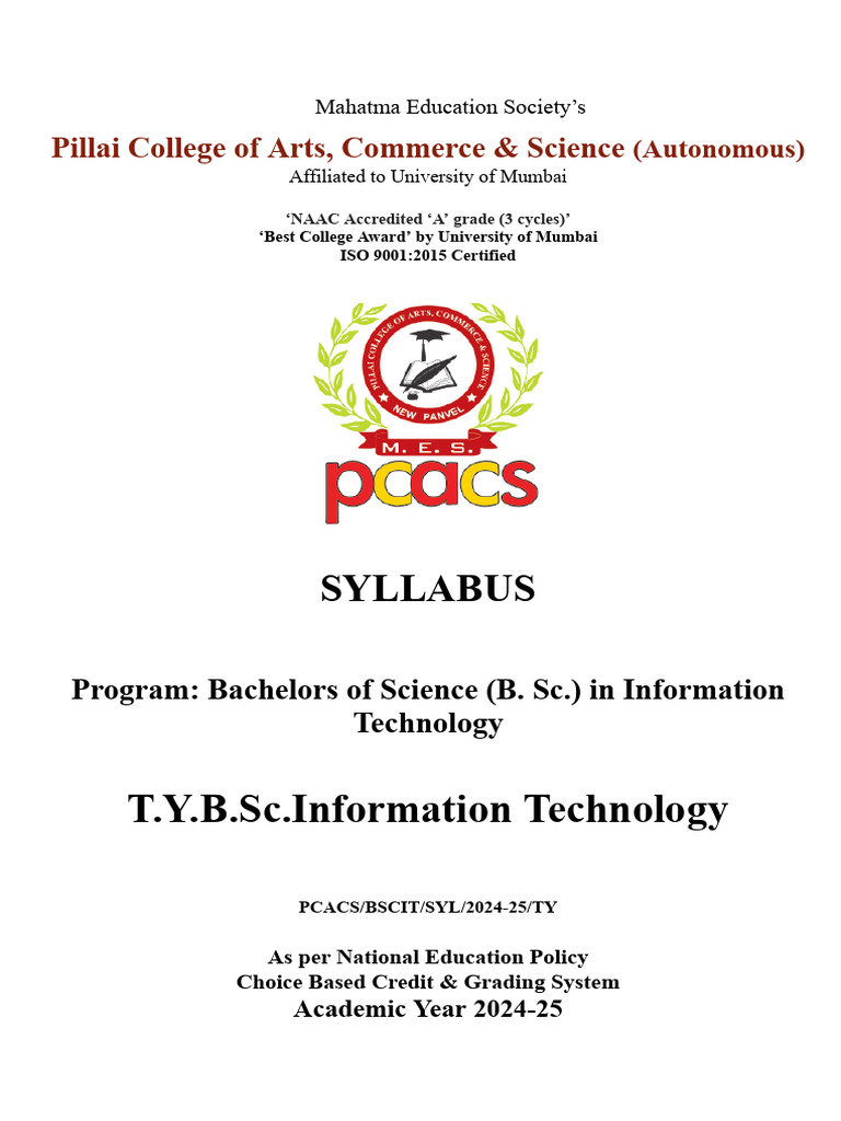 B.Sc. IT Syllabus 2024-25 Overview | PDF | Angular Js | Java ...