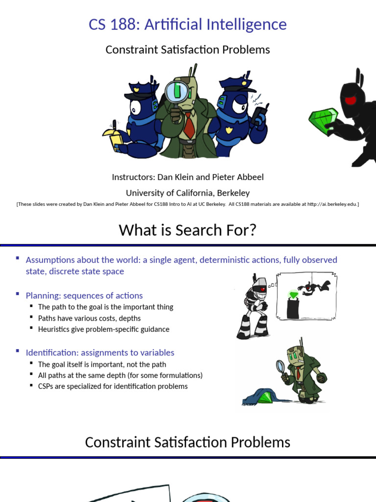 Sp14 Cs188 Lecture 4 Csps I 1 | PDF | Algorithms And Data Structures ...