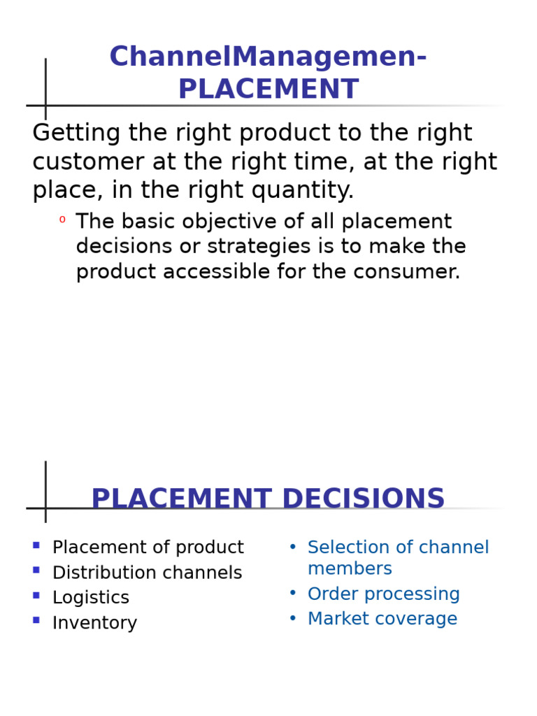 Channel Management_and_SCM Presentation 2 | PDF | Logistics | Warehouse
