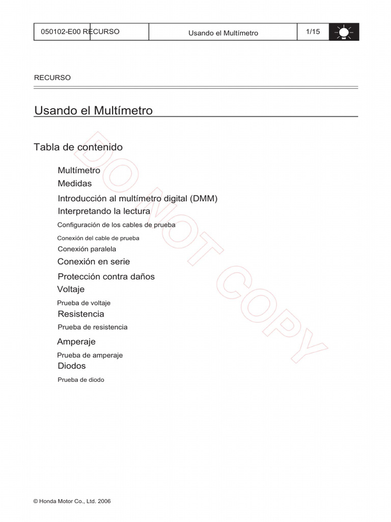 Cómo usar y conectar un multímetro | PDF | Corriente eléctrica ...