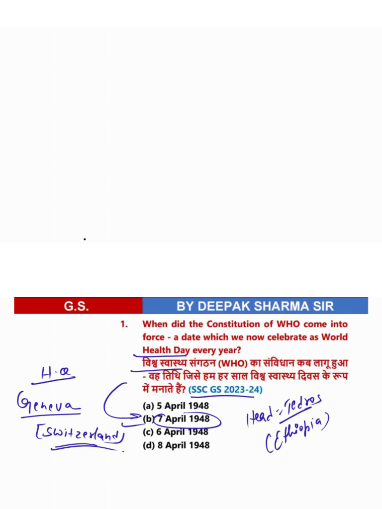 GPL GS Practice Set 8 by Deepak Sharma Sir | PDF