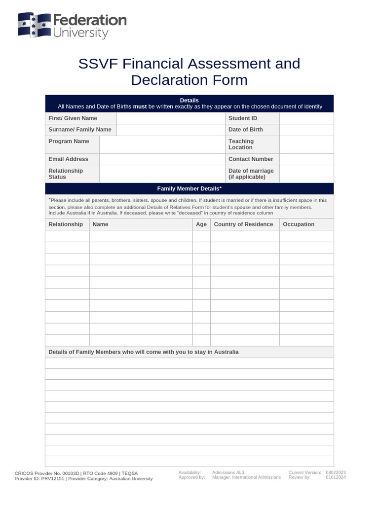 SSVF Financial Assessment Form | PDF | Cost Of Living | Banks