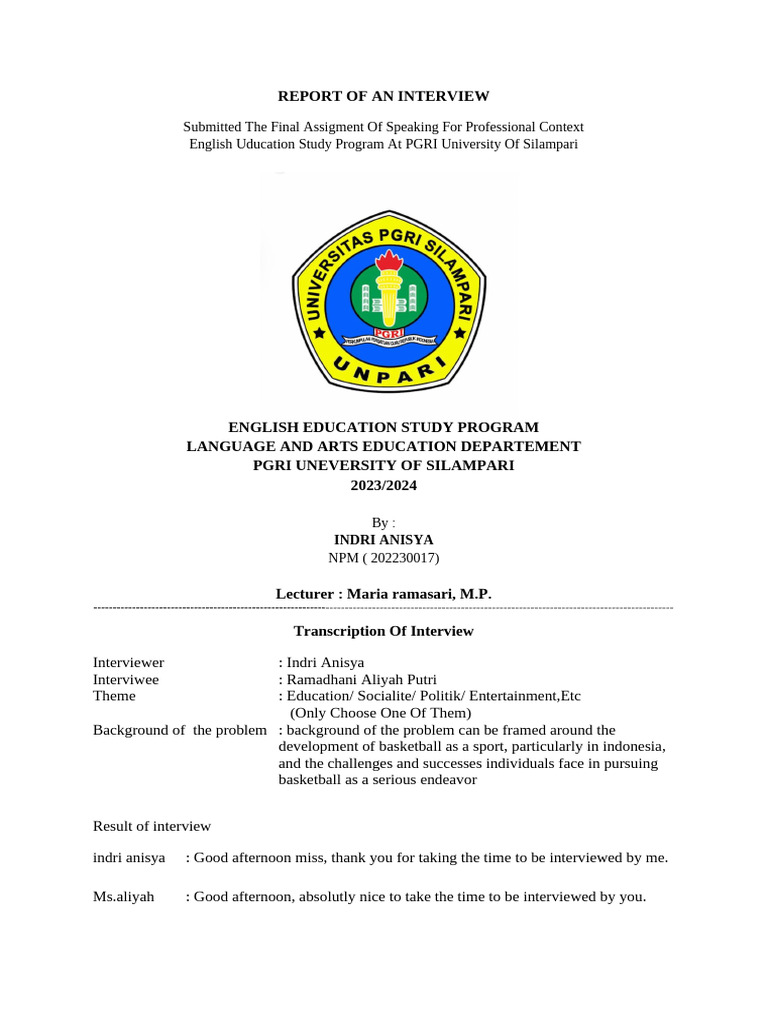 Interview Public Speaking | PDF