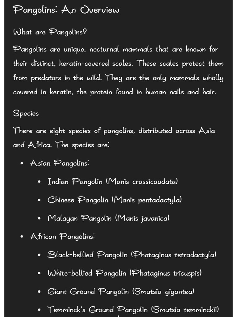 Research About Pangolin | PDF