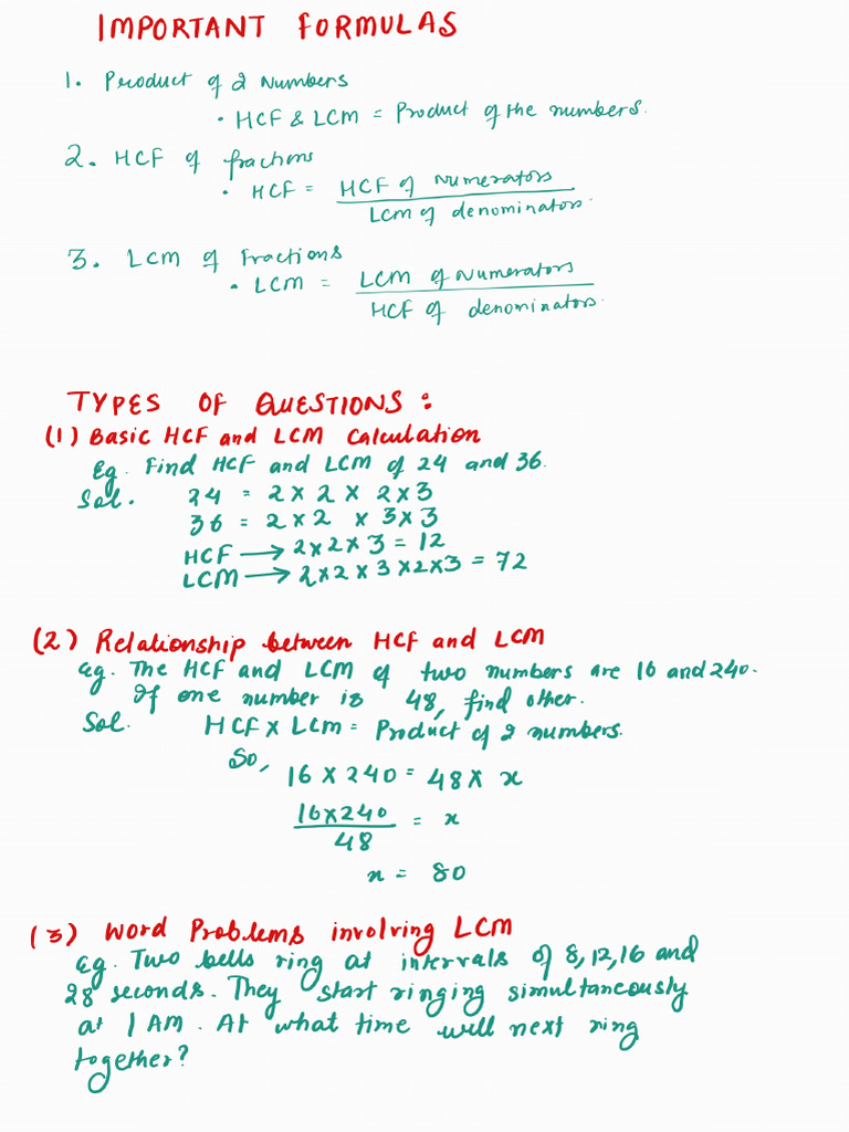 HCF LCM Notes_250407_111833 | PDF