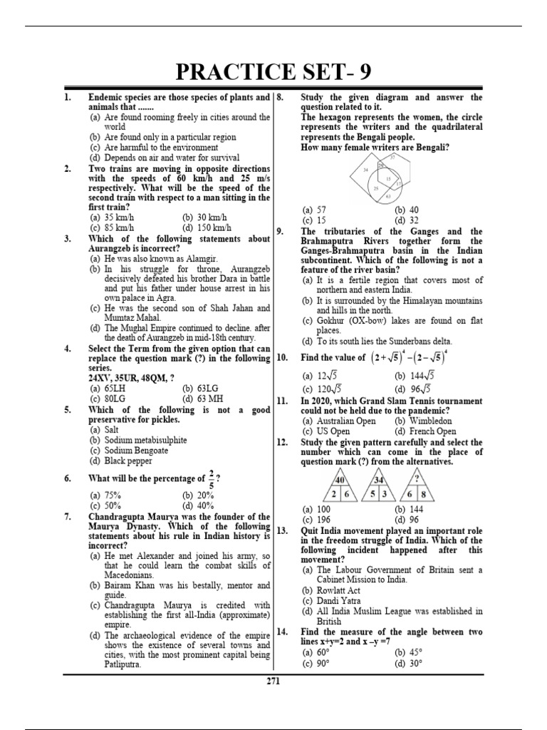 RRB NTPC Practice Set-9 | PDF