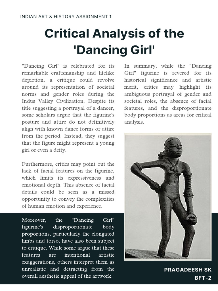 Critical Analysis of the Dancing Girl | PDF