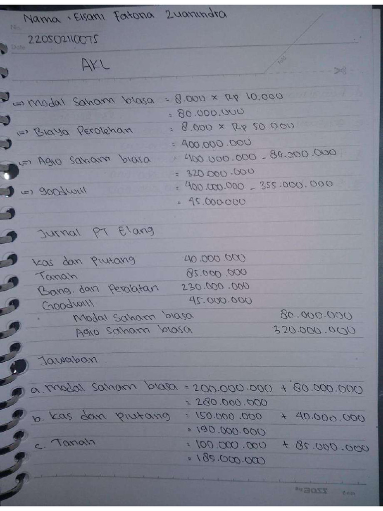 Elsani Fatona Zuanindra_075_Tugas AKL 1 | PDF