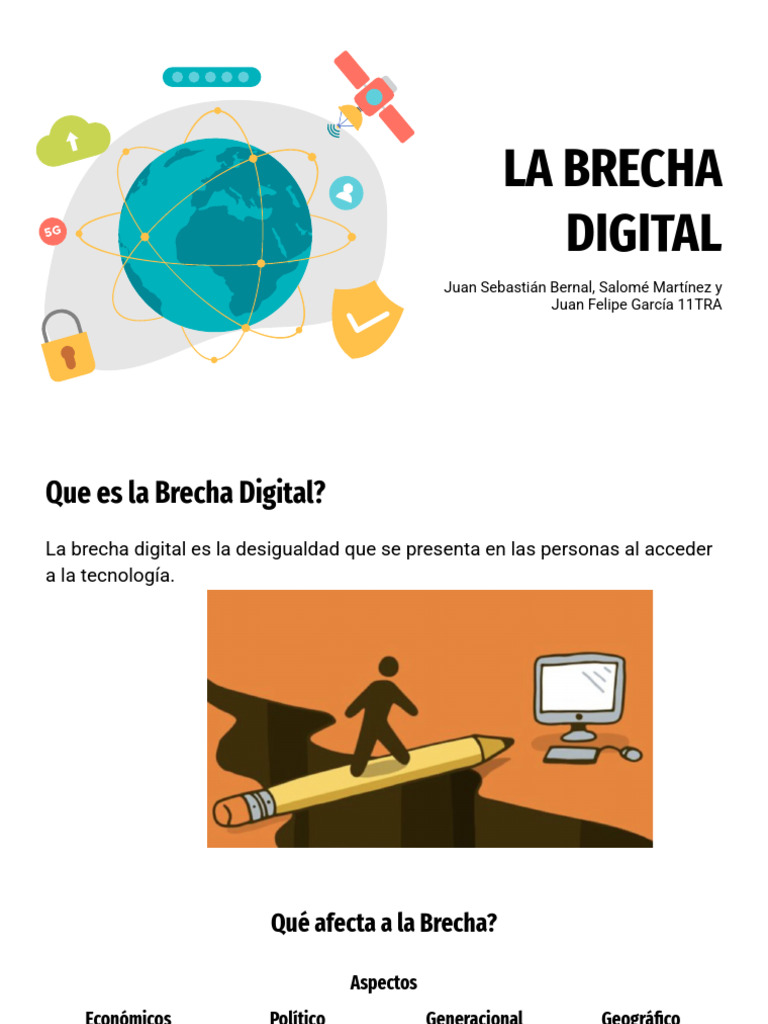 Presentación de La Brecha Digital | PDF | ciberespacio | Informática