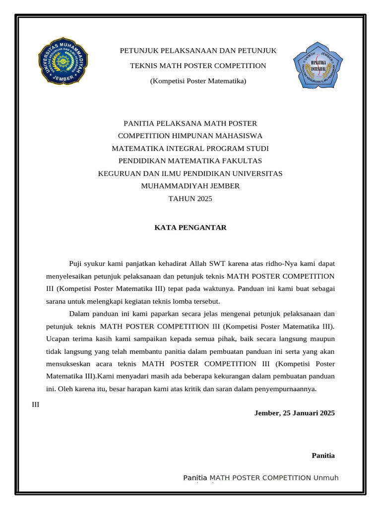 Juklak - Juknis - MPC2025 Pmat Terbaru | PDF