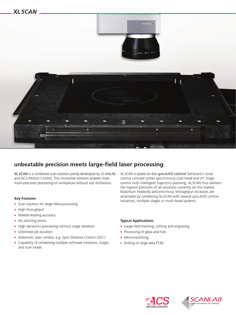 20 - XLSCAN - syncAXIS - Scanning Solution | PDF | Laser | Simulation