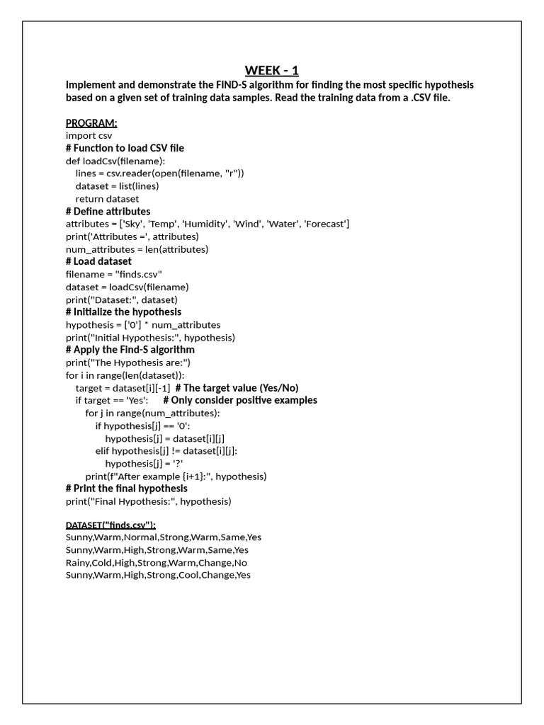 MACHINE LEARNING LAB MANUAL (1) | PDF | Accuracy And Precision ...