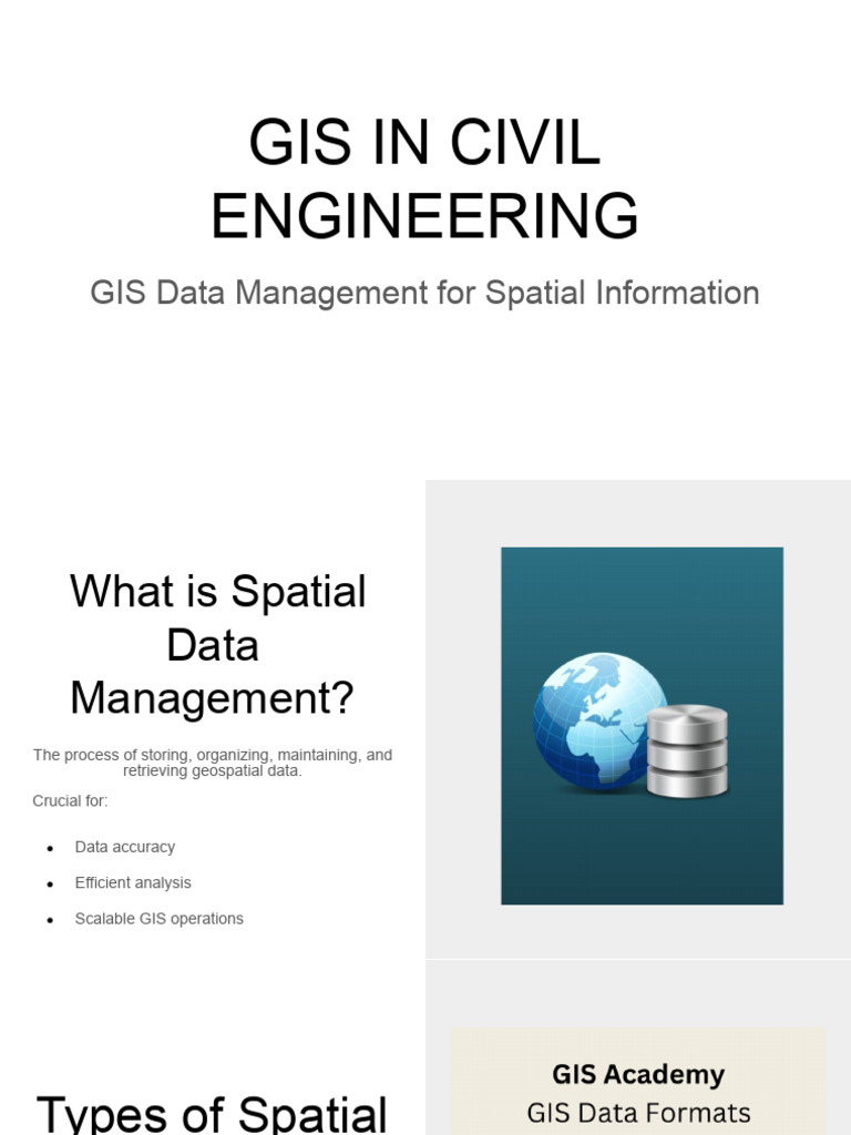 GIS Data Management in Civil Engineering | PDF