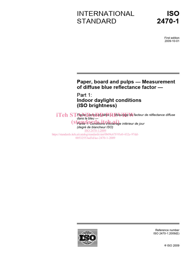 Iso-2470-1-2009 Refractometria | PDF | Spectrophotometry | Optical Filter
