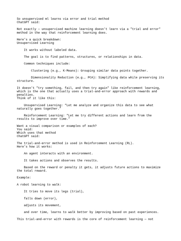Unsupervised Learning Explained | PDF